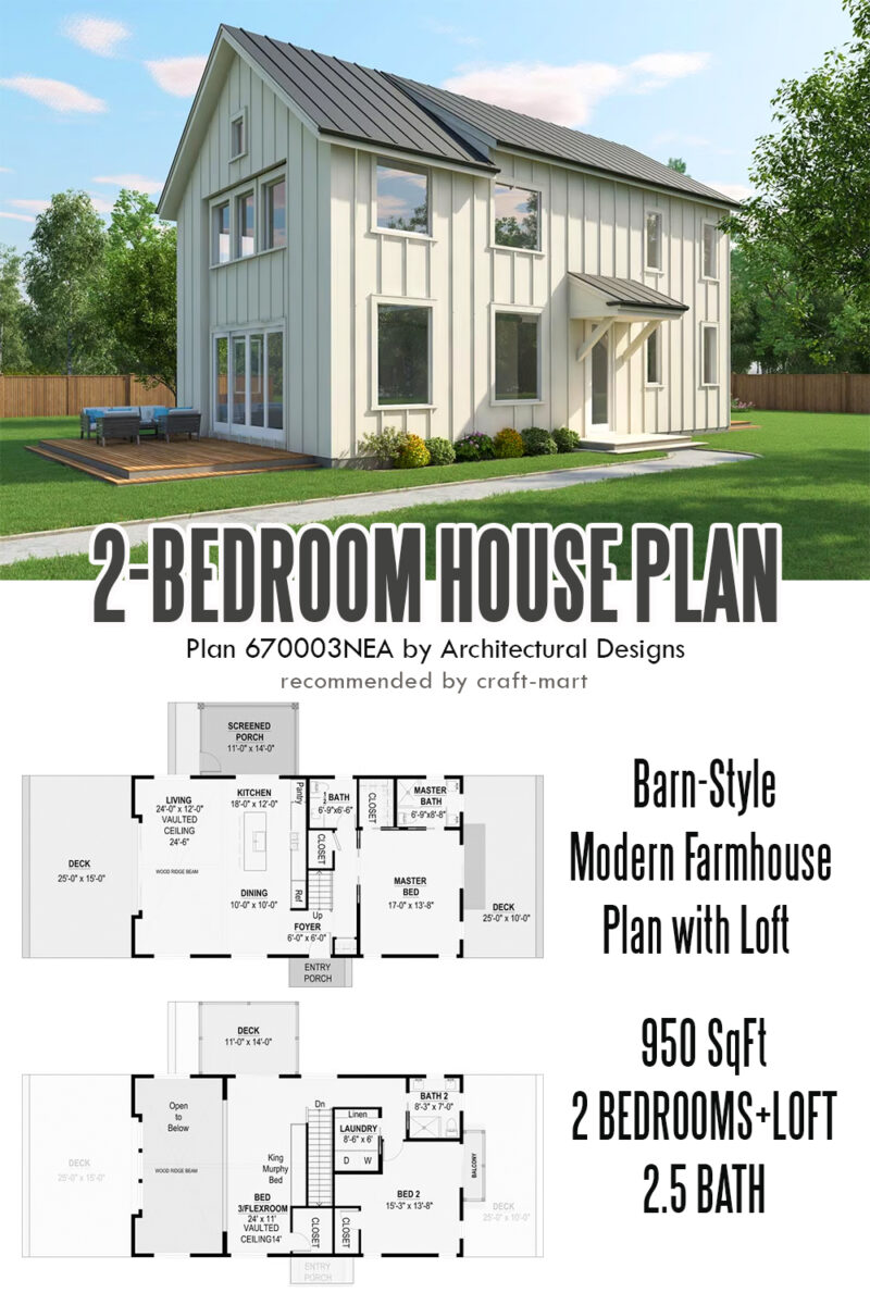 12 Trending 2-Bedroom House Plans - Craft-Mart