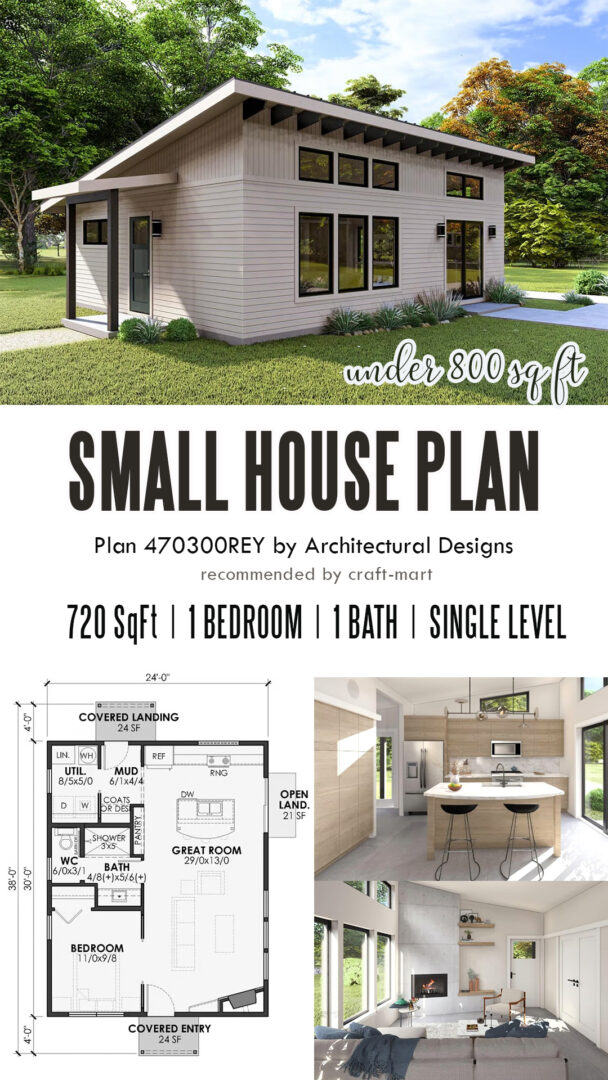 12 Amazing 800 sq ft (or less) House Plans - Craft-Mart