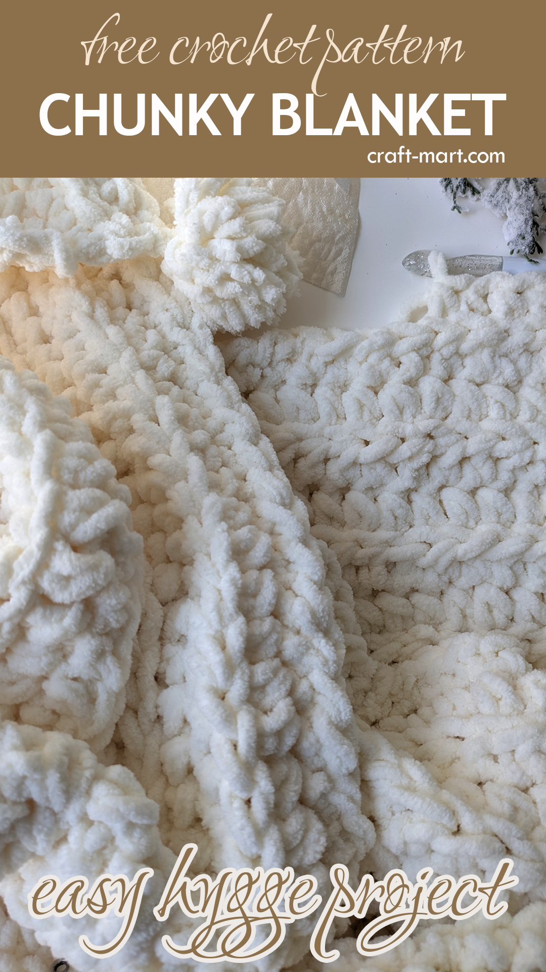 Easy Chunky Blanket - free crochet pattern - Craft-Mart