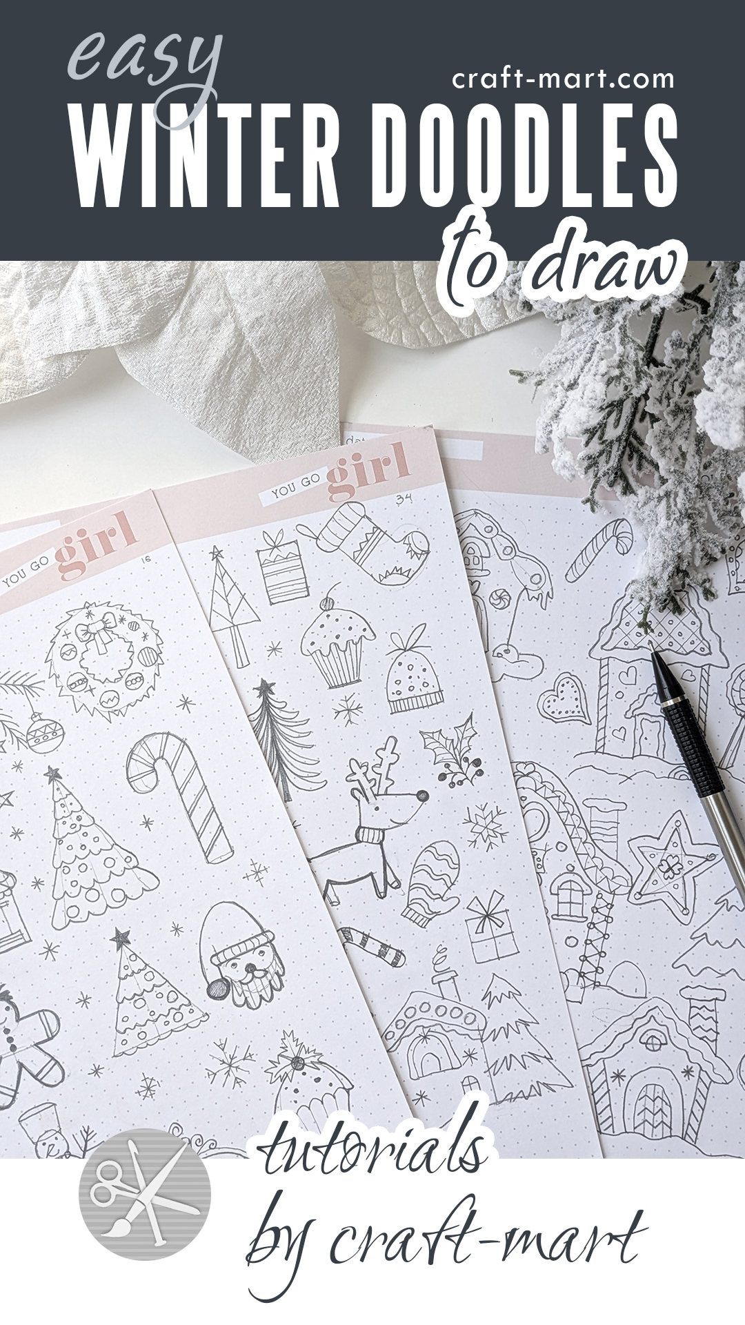 Christmas Doodles Made Easy for Stress Relief - Craft-Mart