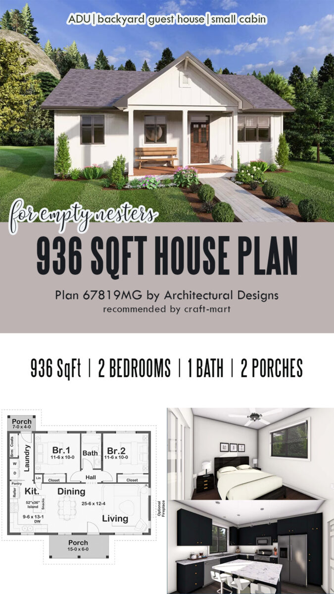 900 Sq Ft House for Empty Nesters - Craft-Mart