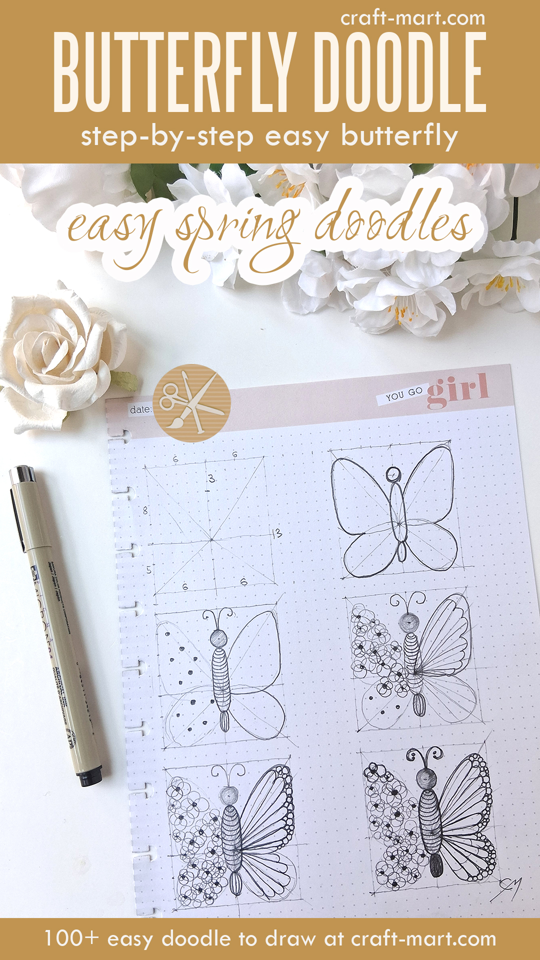 320_10_EASY-SPRING-DOODLES_butterfly - Craft-Mart