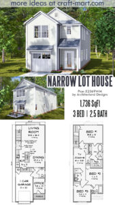 7 Narrow Lot House Plans - Craft-Mart