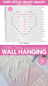 Crochet Wall Hanging 'I Love Spring' - Craft-Mart