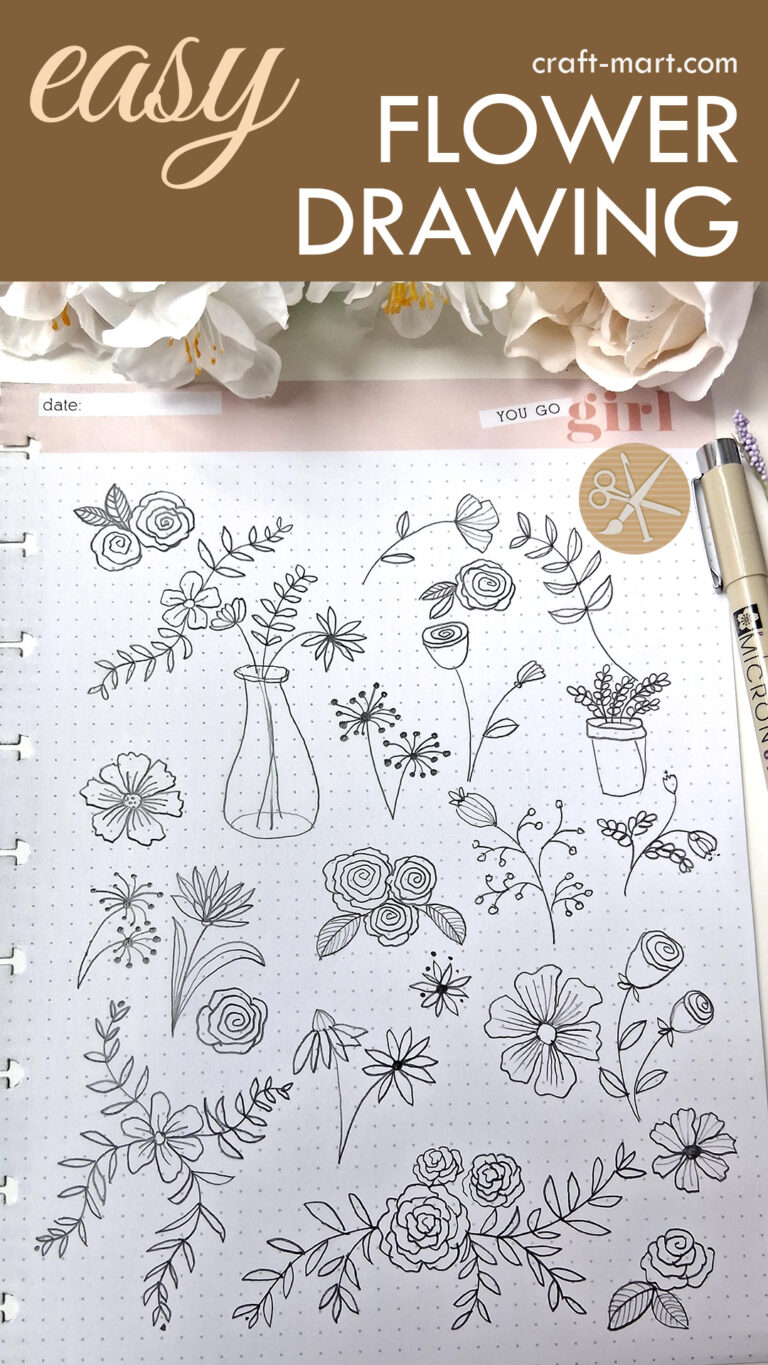 Flower Drawing Made Easy - Craft-Mart