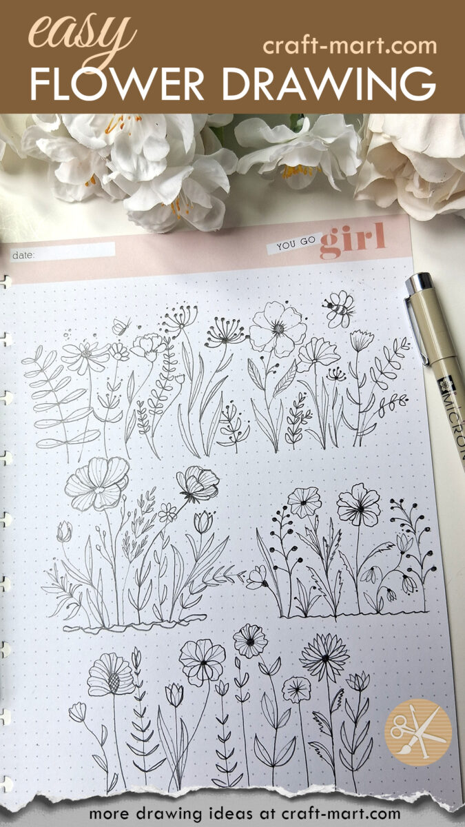 Flower Drawing Made Easy - Craft-Mart
