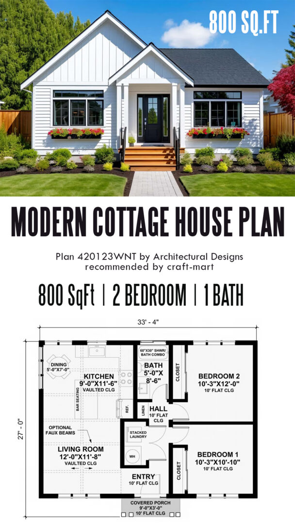 800 Square Foot House Plans: Modern Housing Trend - Craft-Mart