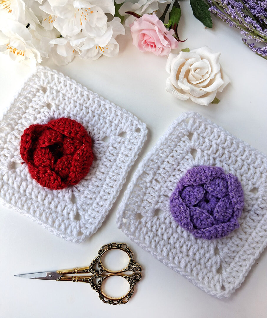 rose granny square pattern Archives - Craft-Mart