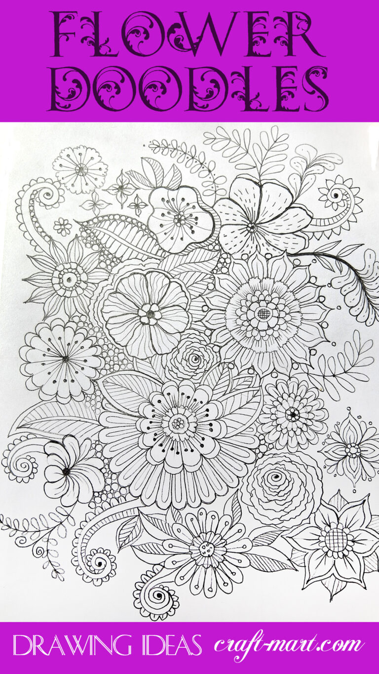 Flower Doodles: 100+ Drawing Ideas - Craft-Mart