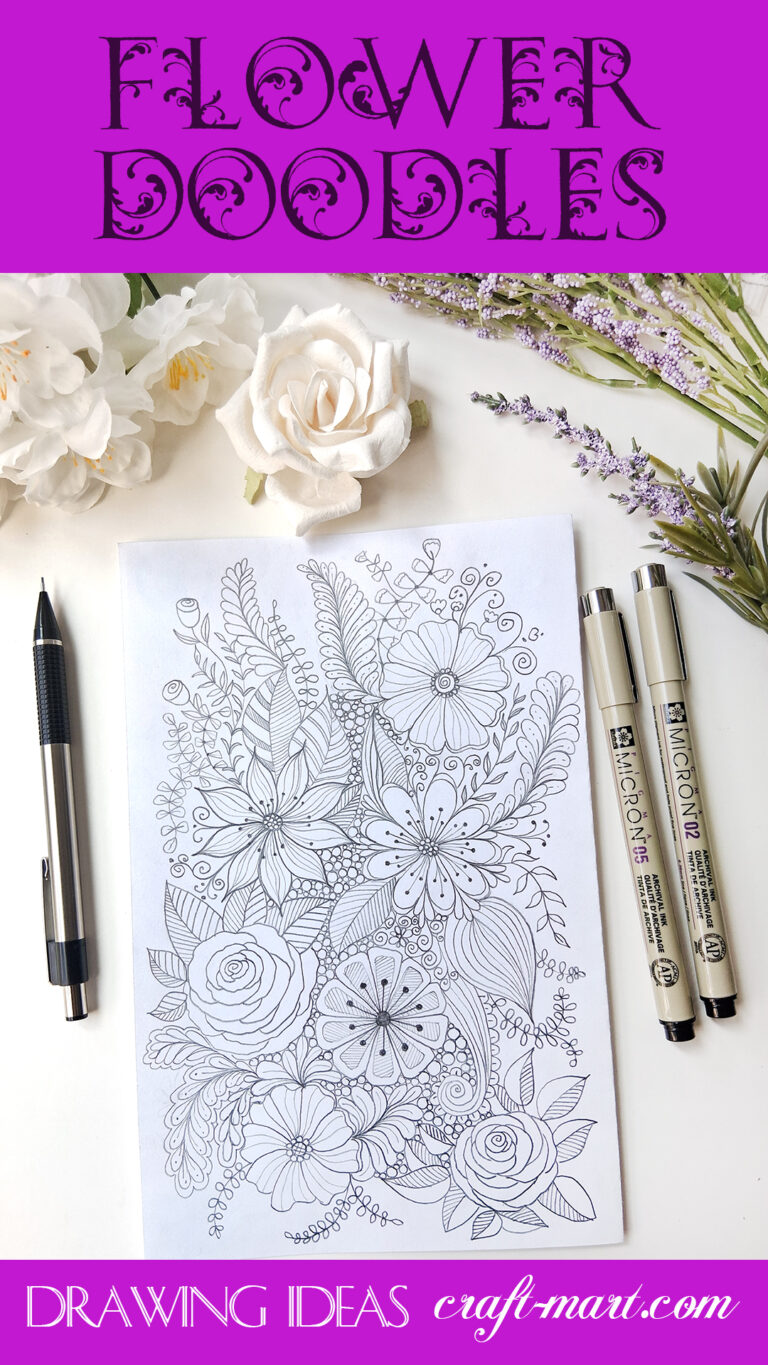 Flower Doodles: 100+ Drawing Ideas - Craft-Mart