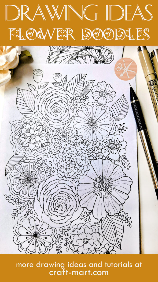 Flower Doodles: 100+ Drawing Ideas - Craft-Mart