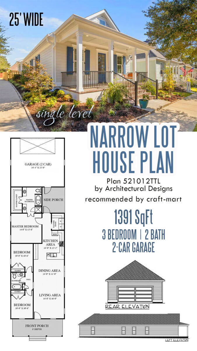 10+ Narrow Lot House Plans: Pros & Cons - Craft-Mart