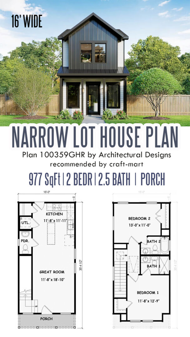 10+ Narrow Lot House Plans: Pros & Cons - Craft-Mart